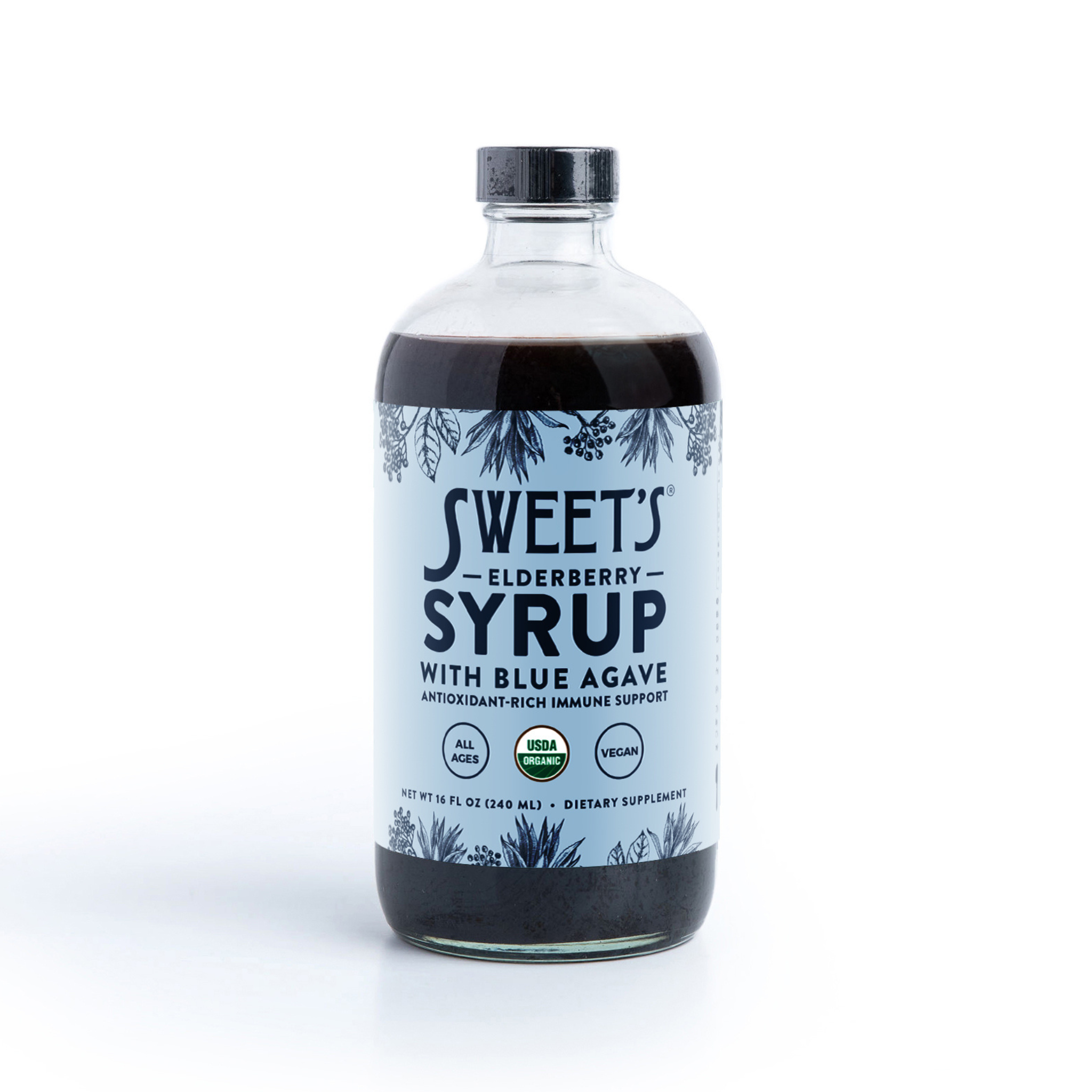 Sweet's Elderberry Syrup with Raw Blue Agave Nectar