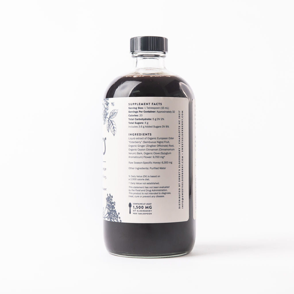 Sweet's Elderberry Syrup 16 oz Family Size Bottle